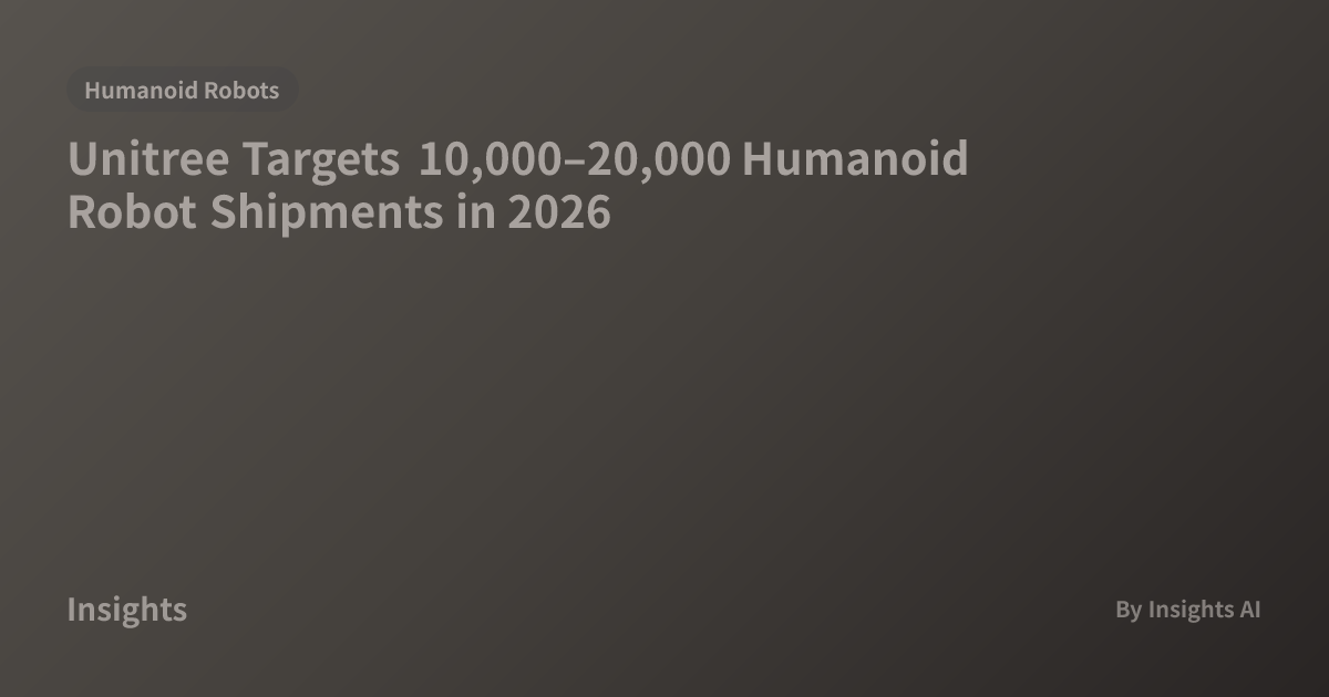 Unitree Targets 10,000–20,000 Humanoid Robot Shipments in 2026 - Insights